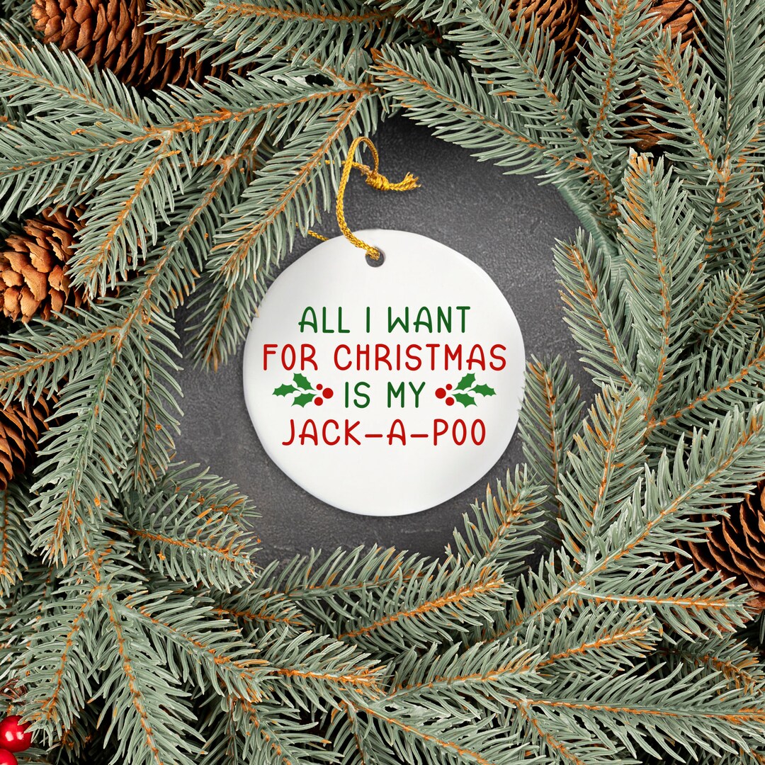 Jack-a-poo Christmas Ornament, Funny Gift for Dog Mom or Dad, Unique ...