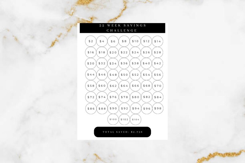 52 Weeks Savings Challenge Printable/goodnotes Compatible PDF Budget ...