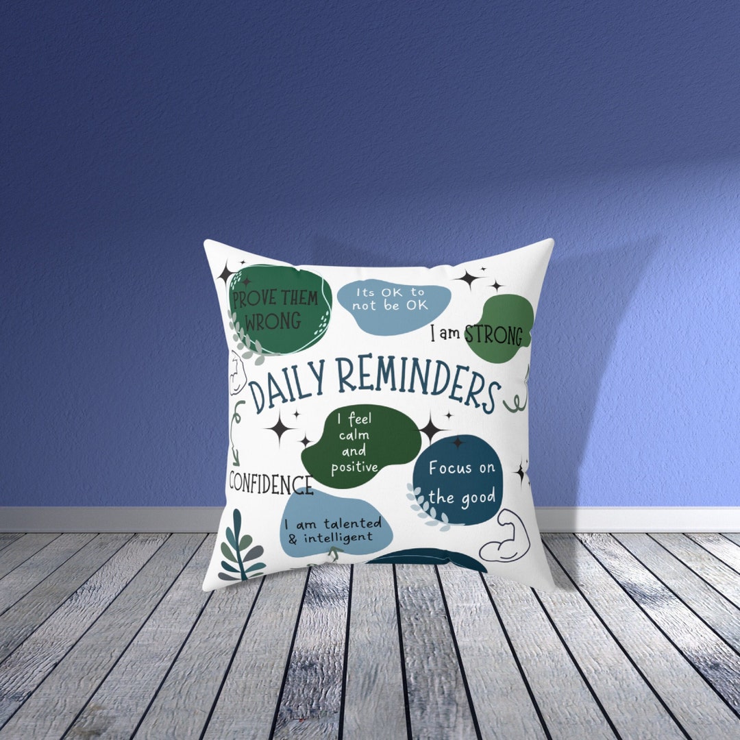 Daily Affirmations Pillow, Self-care Decorative Pillow, Daily Reminders ...