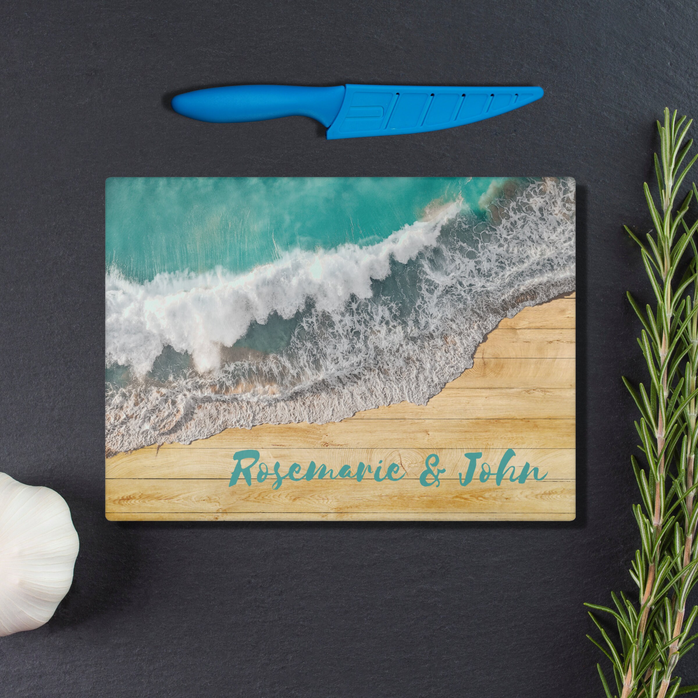 Custom Glass Cutting Board Ocean Themed Tempered Glass Serving Boards ...