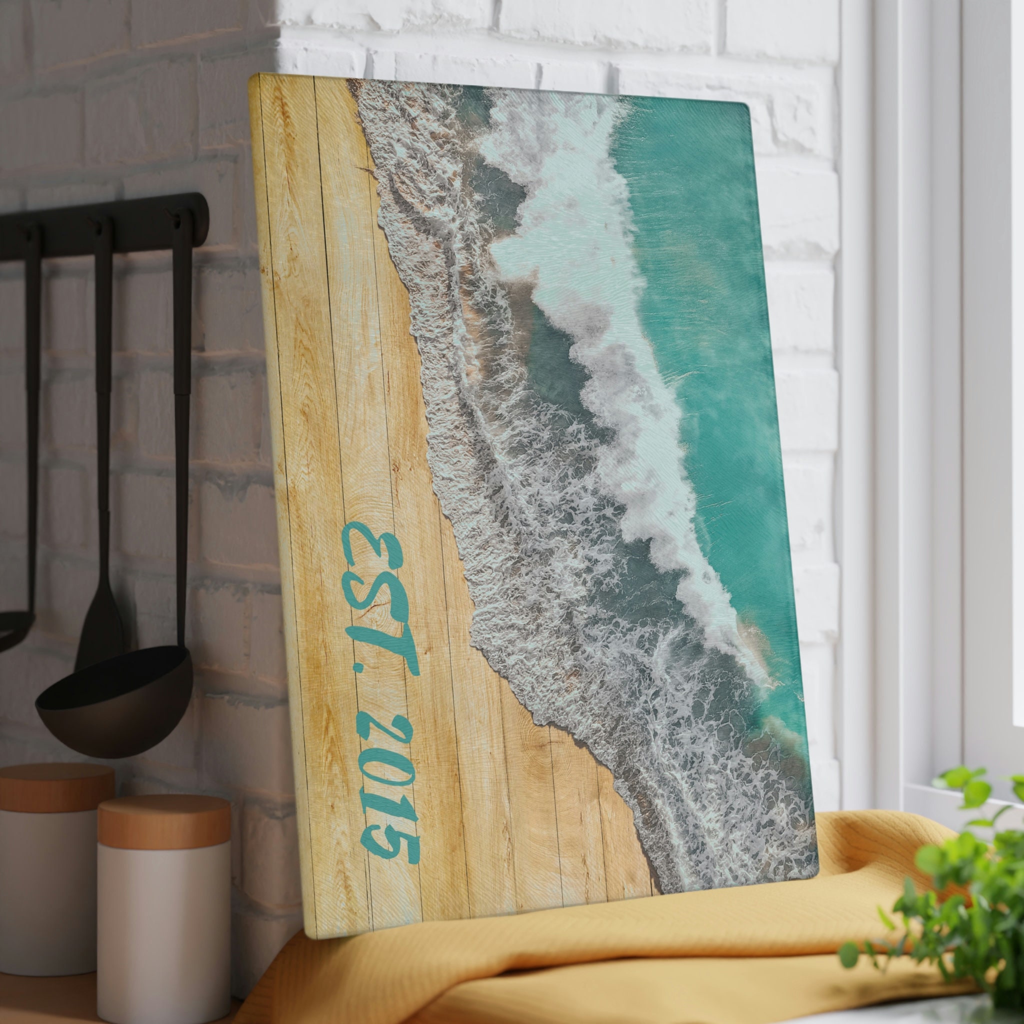 Custom Glass Cutting Board Ocean Themed Tempered Glass Serving - Etsy