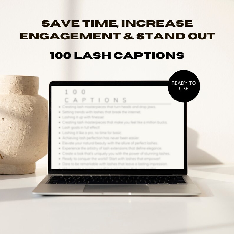 Lash Artist Captions, Lash Tech Social Media Captions, Instant Download ...