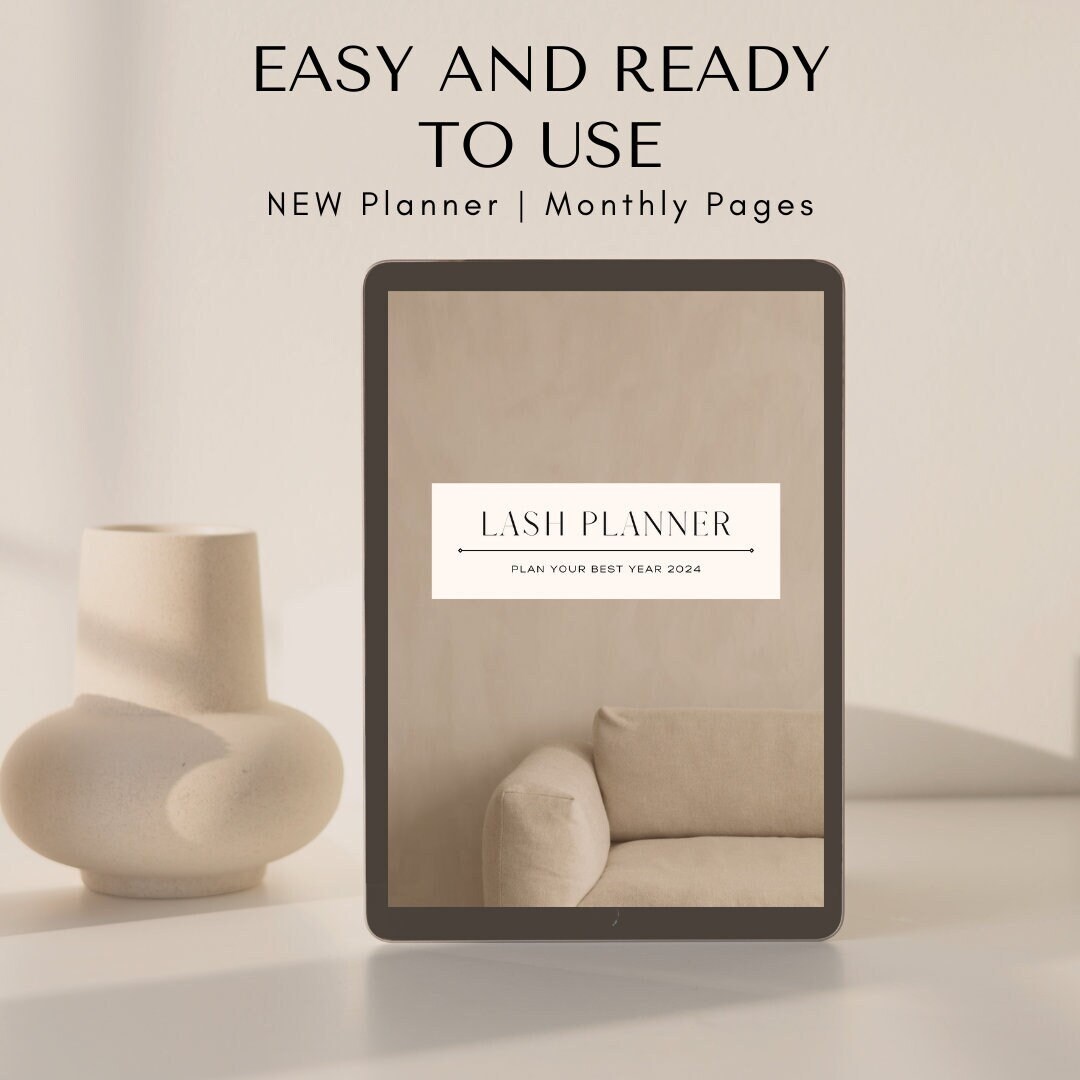 2024 Digital Planner, Lash Tech Planner, Goodnotes Planner, iPad ...