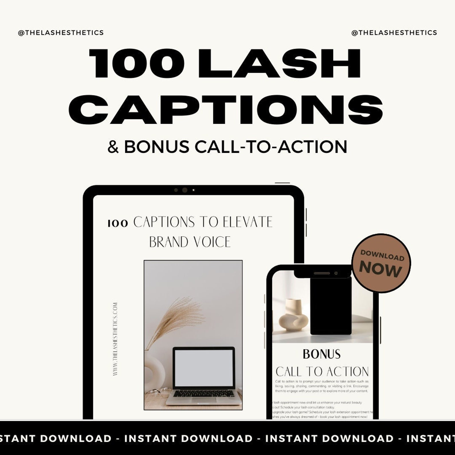 Lash Artist Captions, Lash Tech Social Media Captions, Instant Download ...