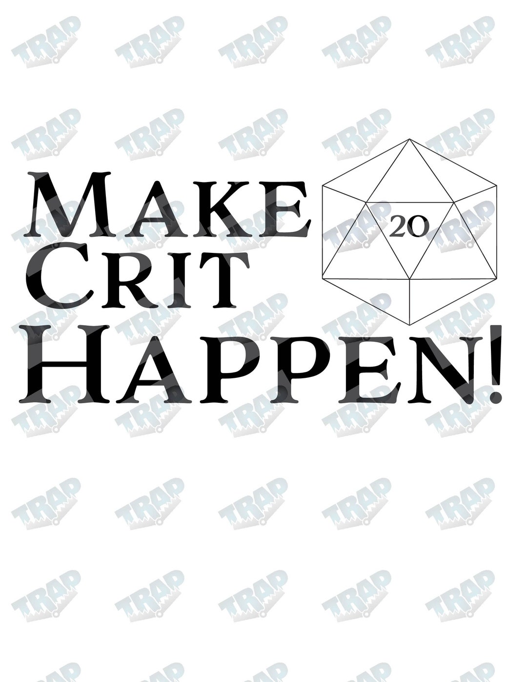 Make Crit Happen D20 SVG File - Etsy