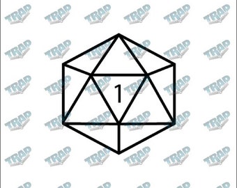 D20 Outline Svg - Etsy