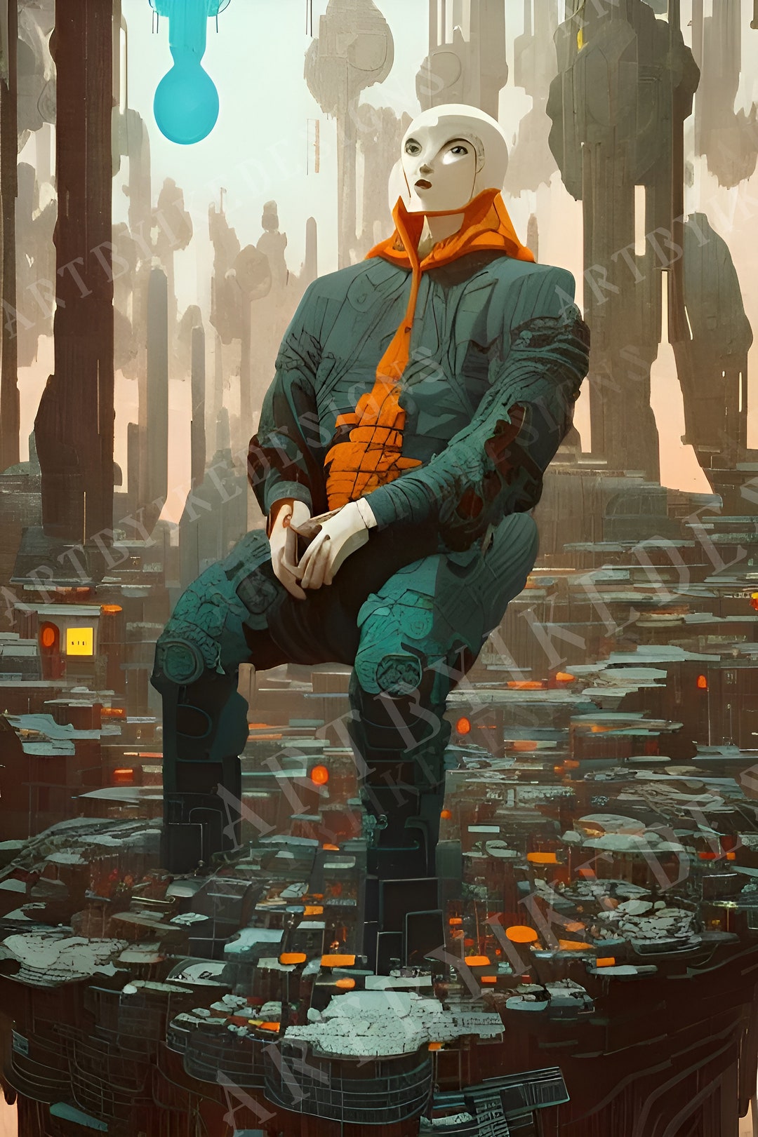 Wanderer AI Portrait AI Art Print Fantasy Portrait Unique - Etsy