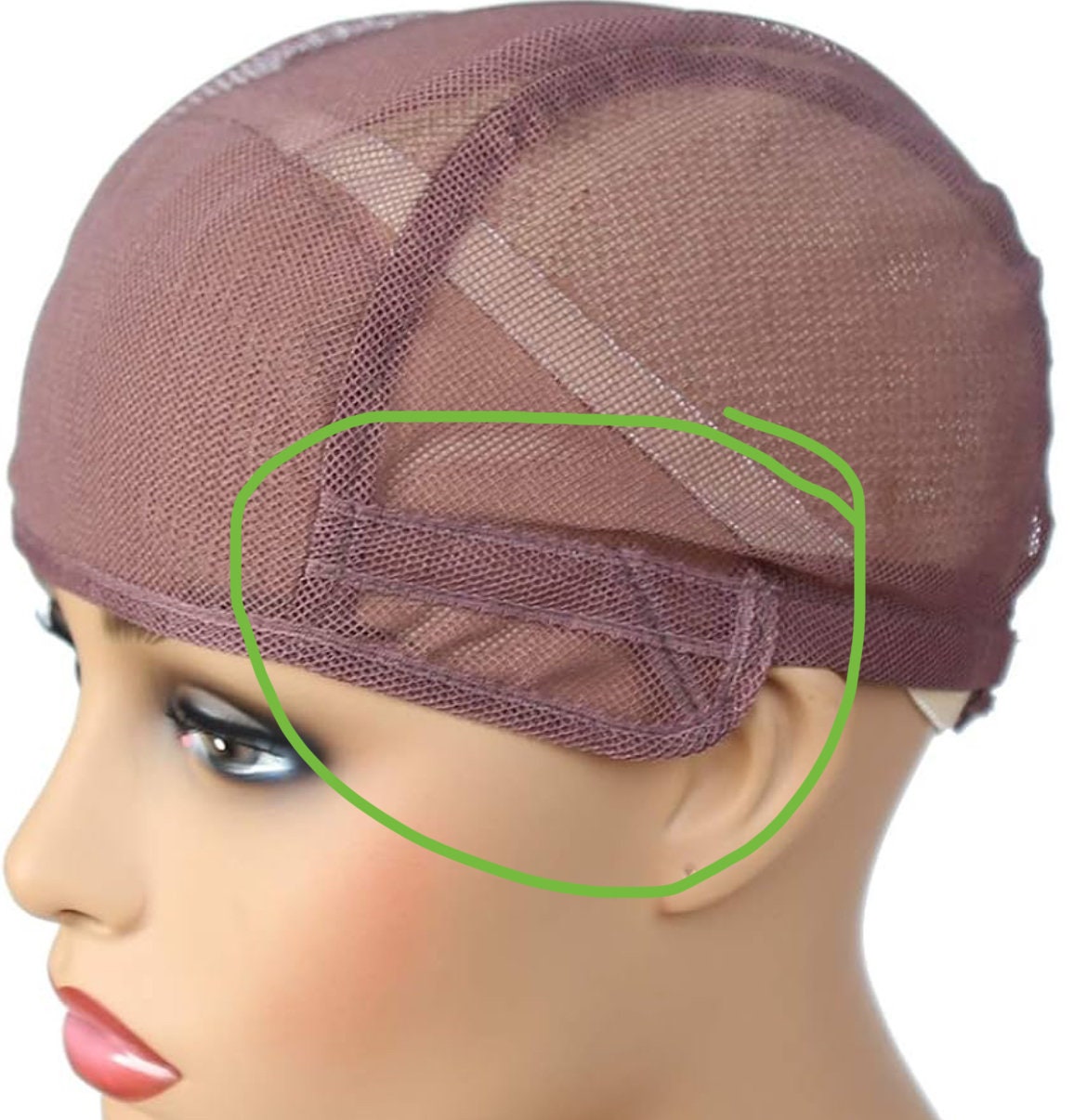 Set of 2 WIG EAR TABS, Brown, Wig Handles, With Wig Stays, With Wig ...