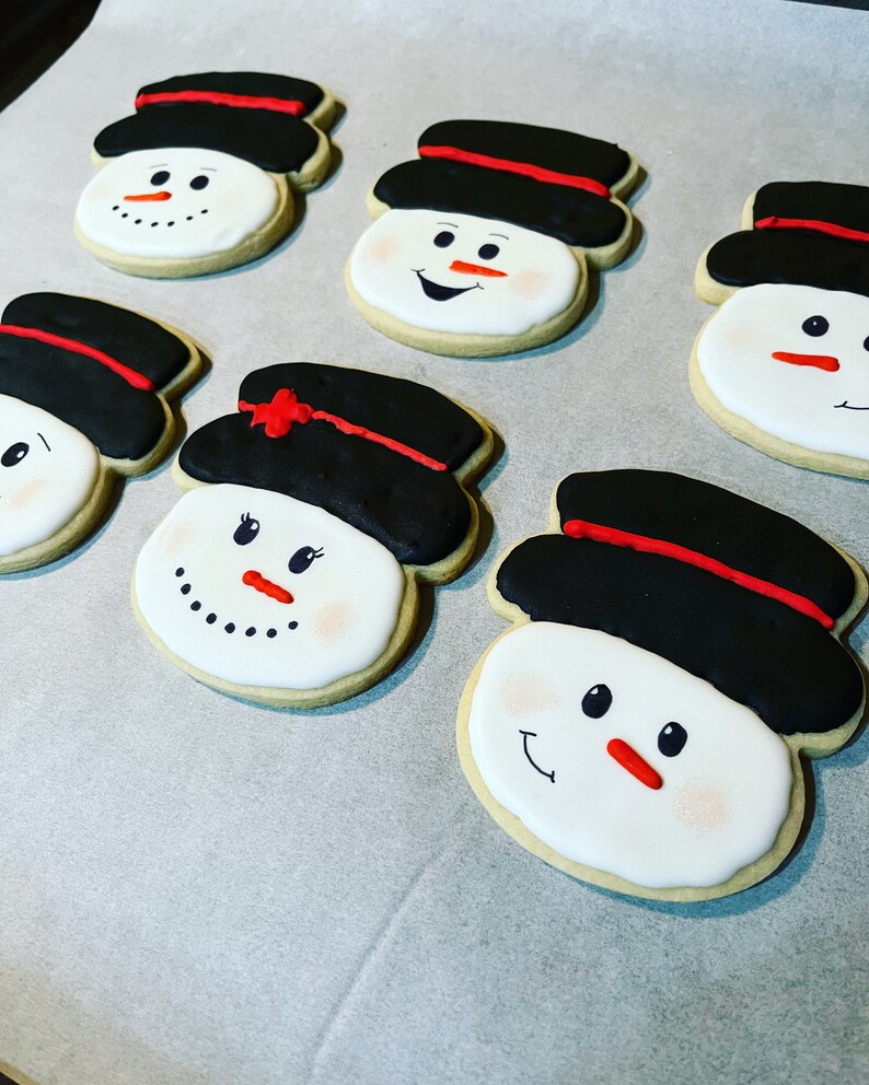 Snowman Sugar Cookies - Etsy