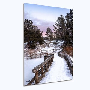 Sprague Lake Sunset in Winter Snowy Path Rocky Mountain National Park ...