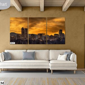 Denver Sunset Skyline (closeup) - Etsy