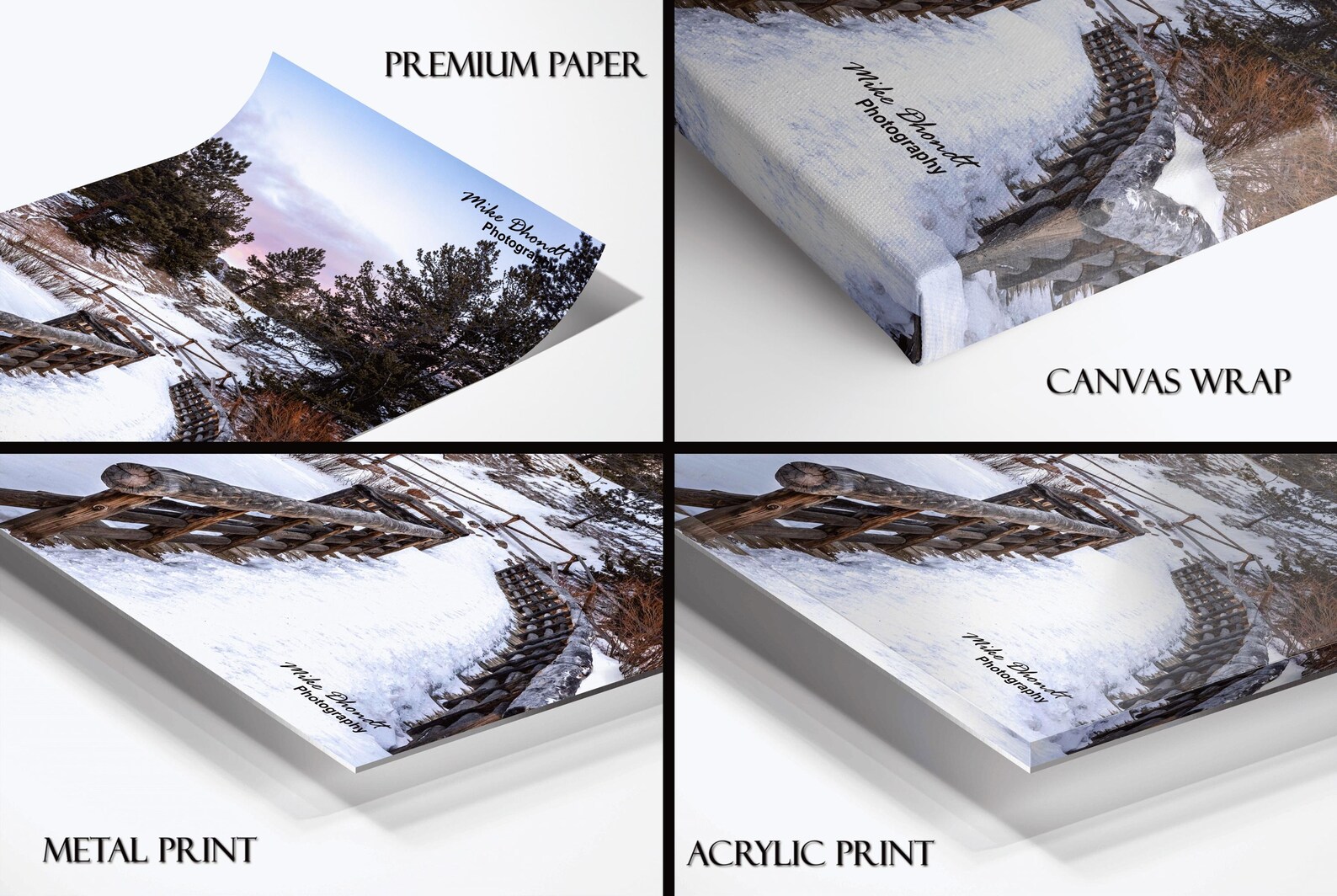 Sprague Lake Sunset in Winter Snowy Path Rocky Mountain National Park ...