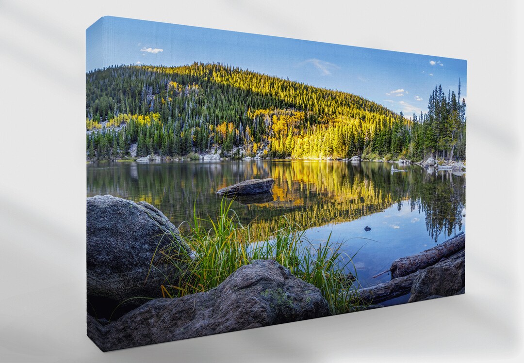 Bear Lake Reflection at Rocky Mountain National Park in Colorado in Fall Wall Art - Etsy