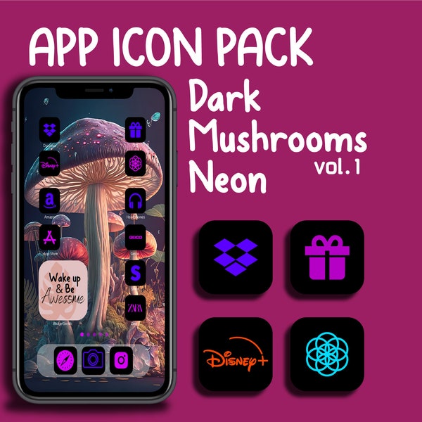 Neon App Icons - Etsy