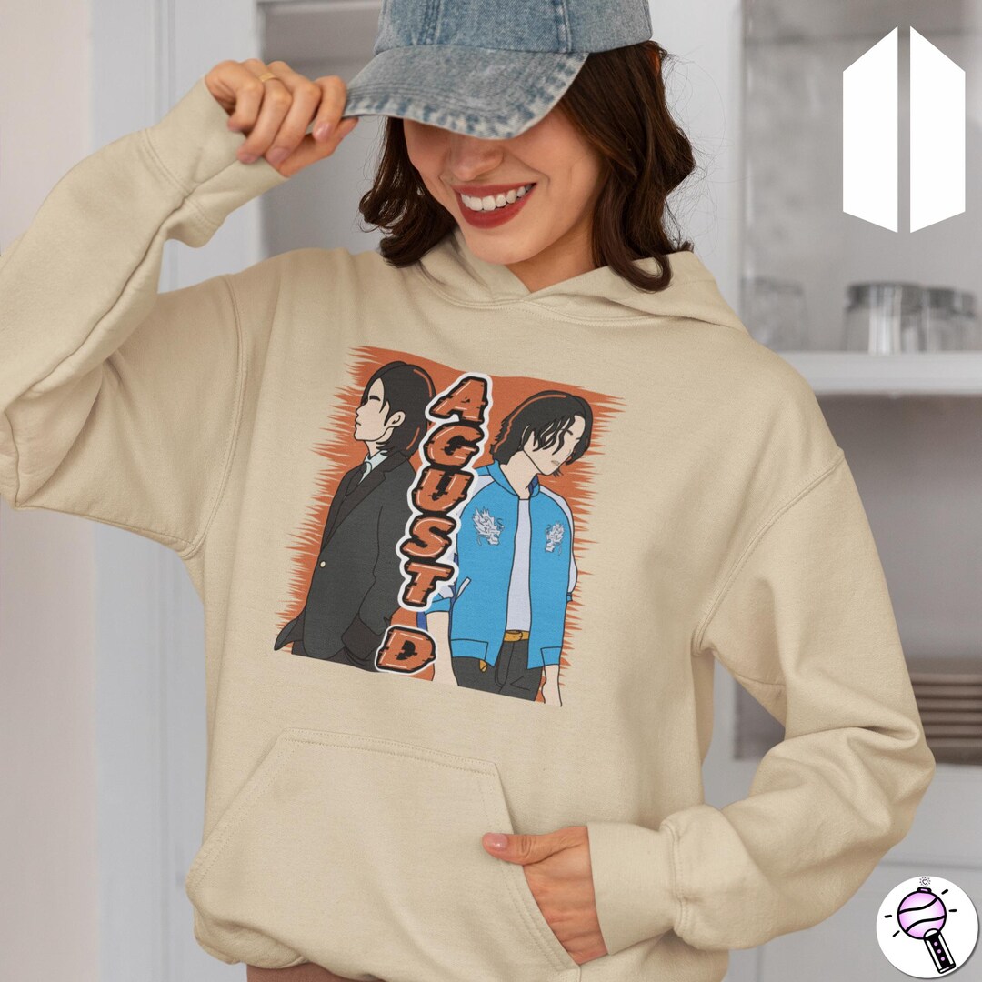 BTS Merch Hoodie Suga Agust D - Gifts for Fans - Kpop Merch - Min ...