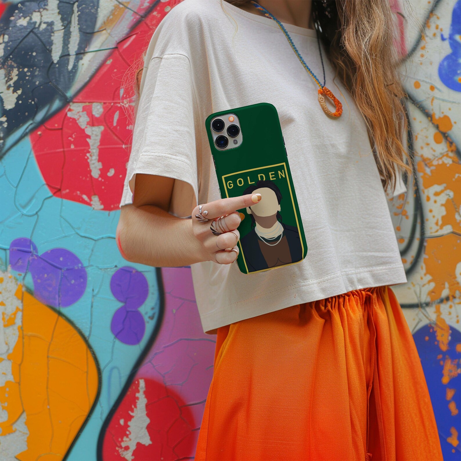 BTS Phone Case / Jungkook Golden Tough iPhone Case / Faceless Portrait ...