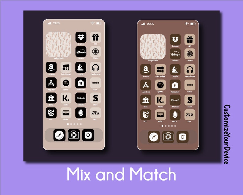 App Icons for iPhone Ios, Coffee Color Palette 40K Icons Free Aesthetic ...