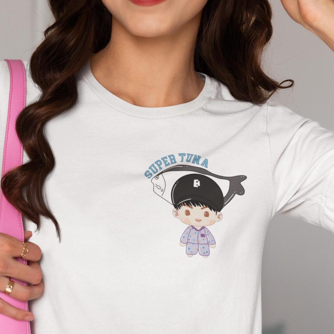 BTS Shirt Jin Super Tuna Chibi Style Merch Premium Unisex Gifts Fans - Etsy