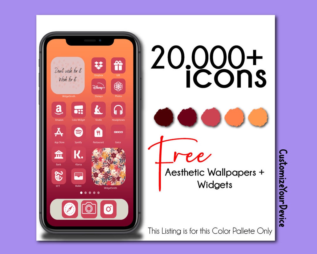 App Icons for iPhone Ios, Blue Bell Color Palettes 20K Free Aesthetic ...