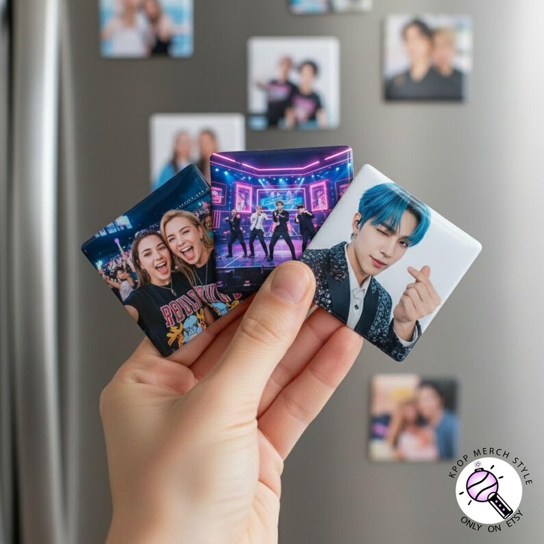 Custom K-pop Photo Magnets, Personalized 2.5 Inch for Fans and Bias ...