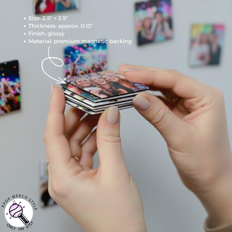 Custom K-pop Photo Magnets, Personalized 2.5 Inch for Fans and Bias ...