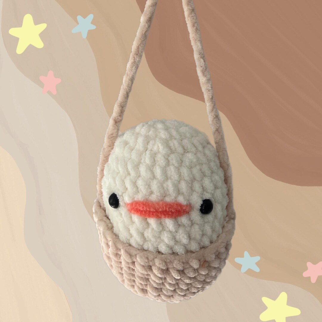 Ducky Basket Plushie — Crochet Duck - Etsy