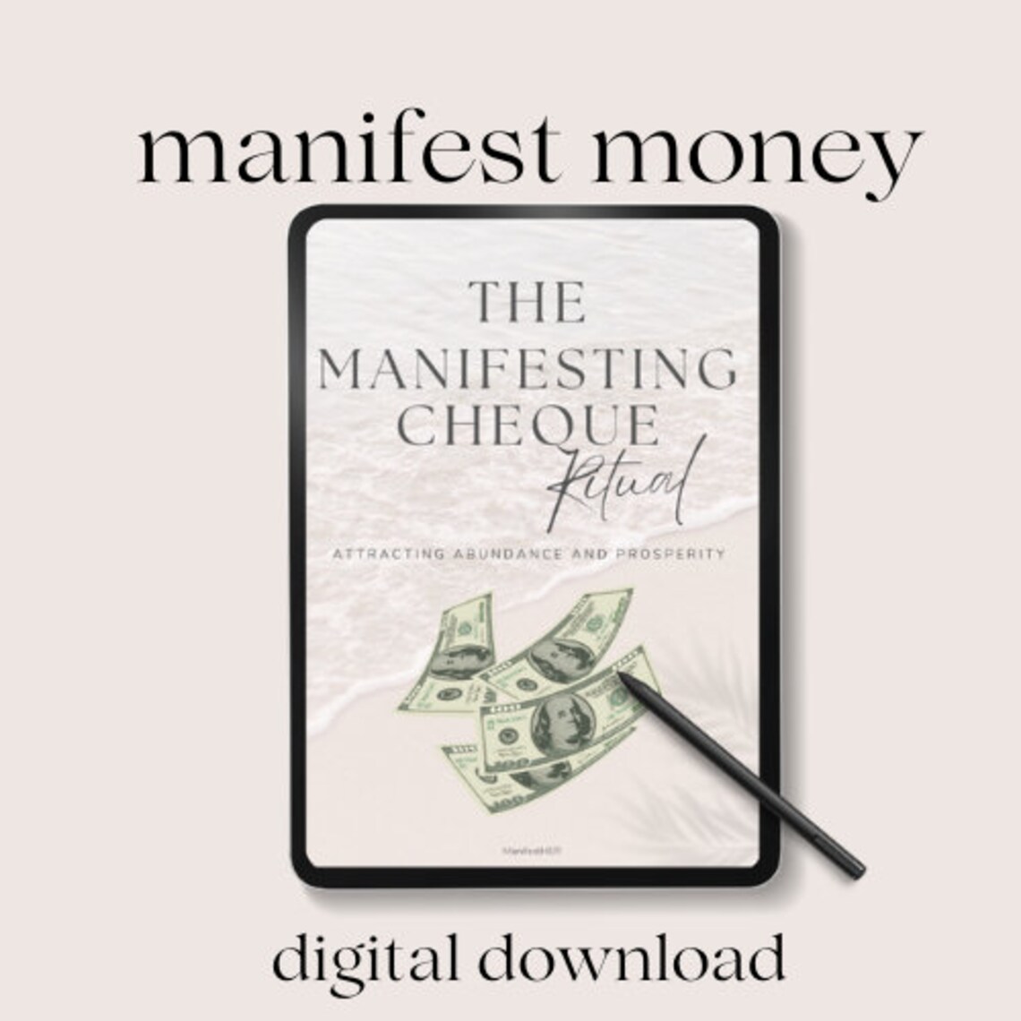 Manifest Money Digital Download | Manifesting Cheque Ritual | Printable ...