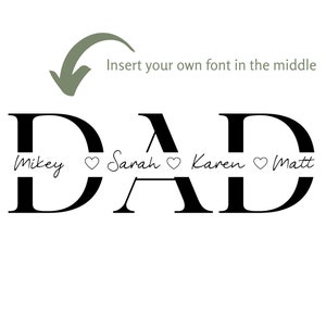 Dad Font SVG File| Cut File | Cricut File | Father's Day Gift | Dad ...