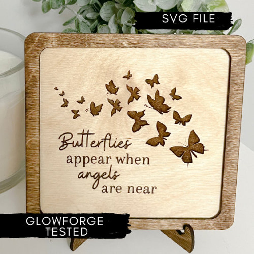Butterfly Memorial SVG Digital File Glowforge Tested Cut File Butterfly ...