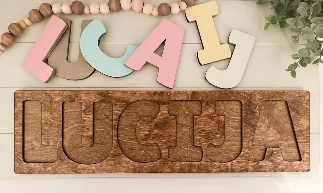 Kids Name Puzzle SVG Digital File | Glowforge Tested Cut File ...