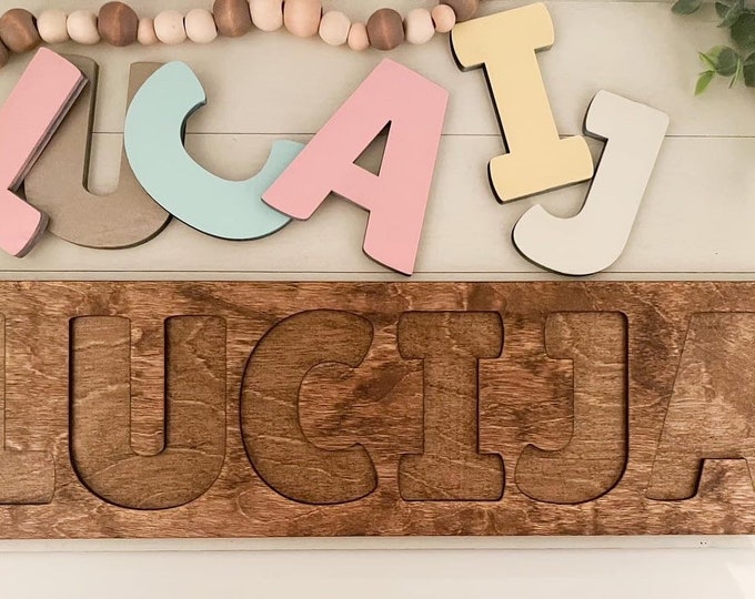 Kids Name Puzzle SVG Digital File | Glowforge Tested Cut File ...