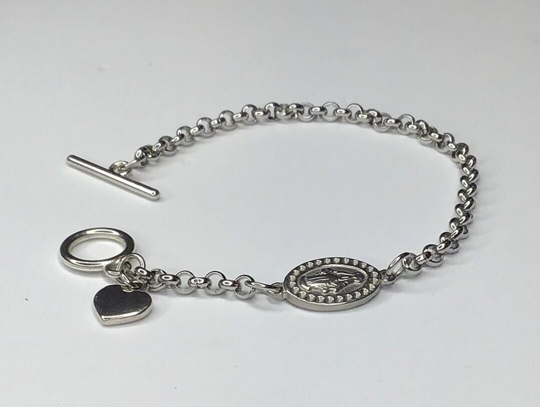 Love Bracelet Stainless Steel Saint Madonna Clasp Bracelet - Etsy