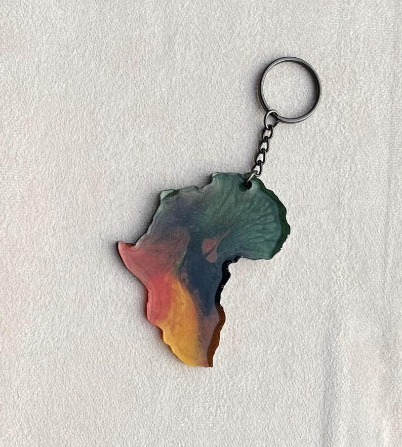 Map of Africa Keychain-epoxy Resin tree of Life Charm - Etsy