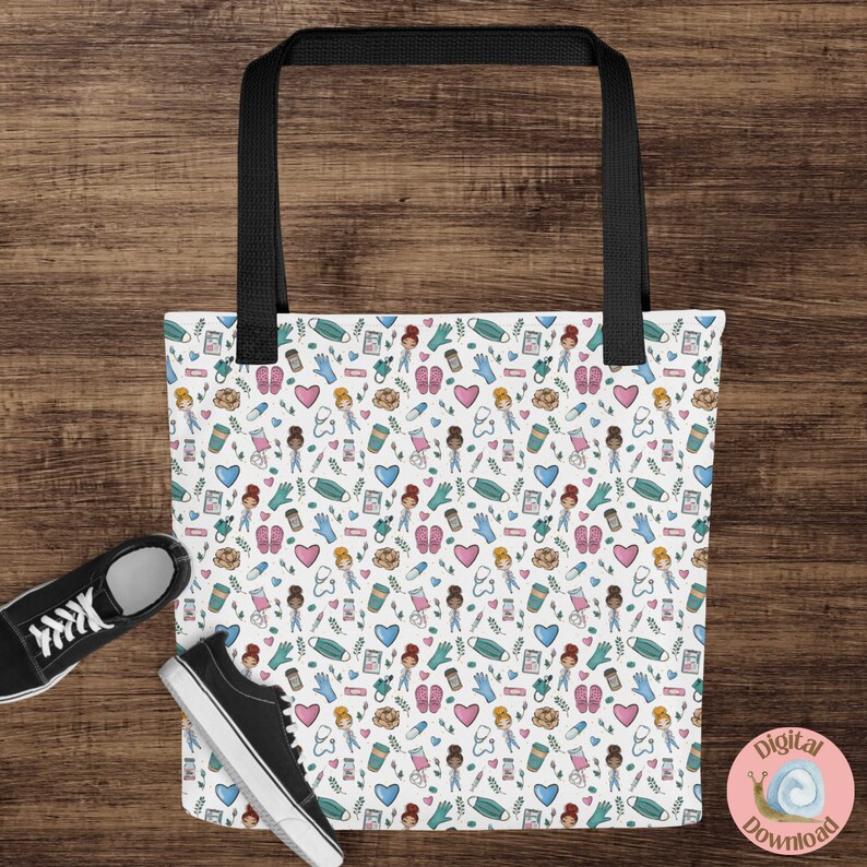 Nurse Pattern Design File for Sublimation Printing, Seamless Nurse Life ...