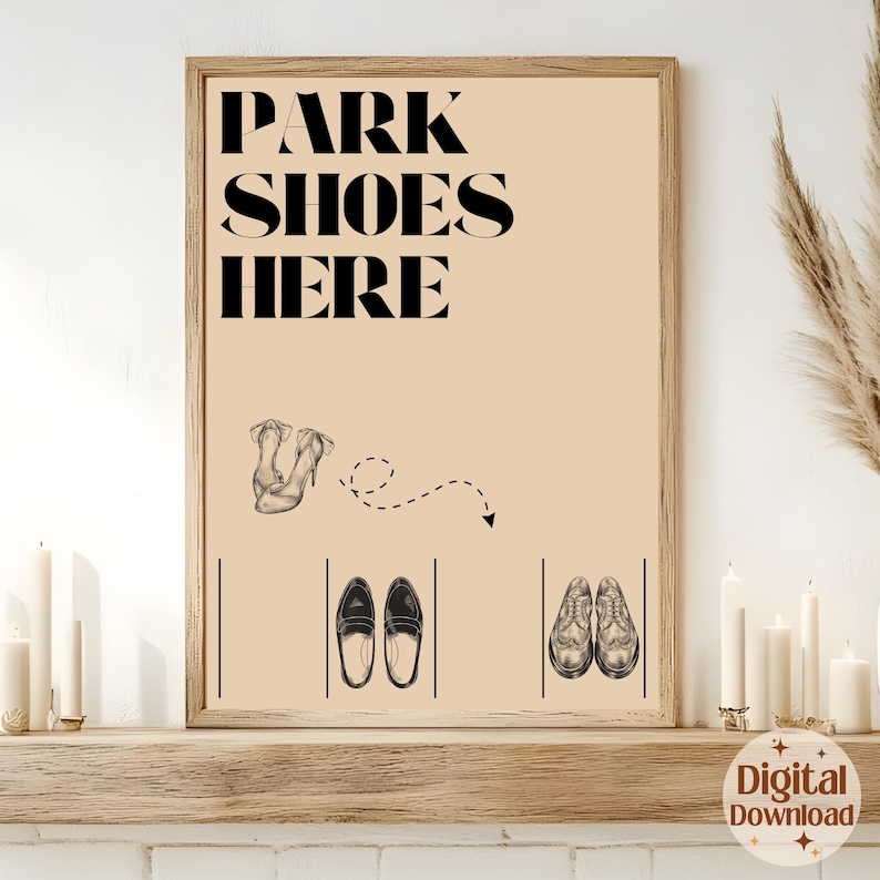 Printable Please Remove Shoes Sign , Digital Download Park Your Shoes ...