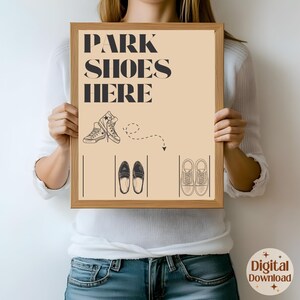 Printable Please Remove Shoes Sign , Digital Download Park Your Shoes ...