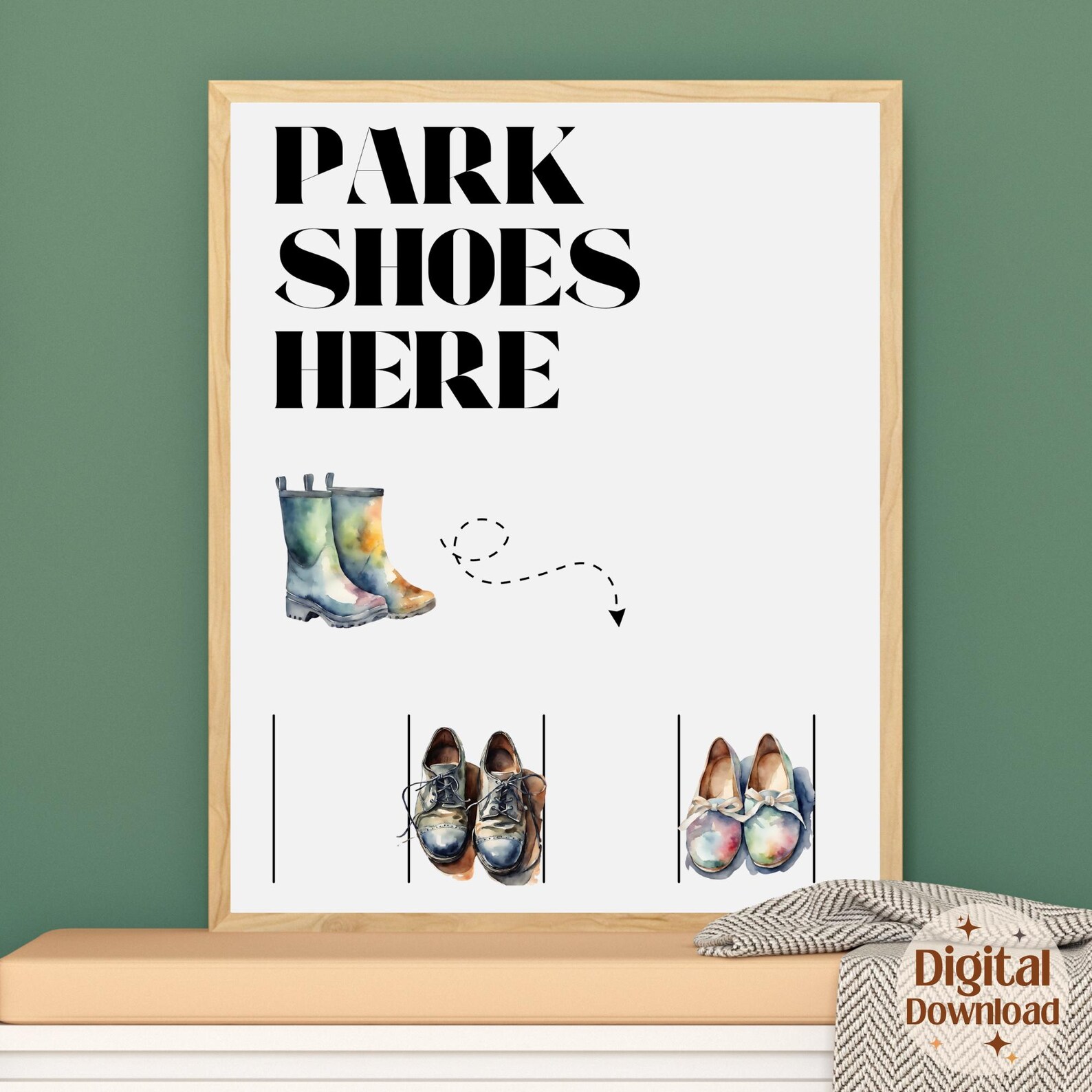 Printable Please Remove Shoes Sign , Digital Download Park Your Shoes ...