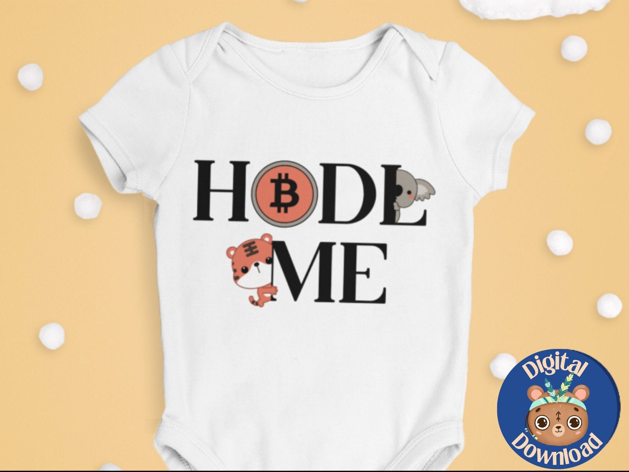 Bitcoin Baby Printable Kids Hodl Me SVG PNG , Bitcoin HODL Sublimation ...