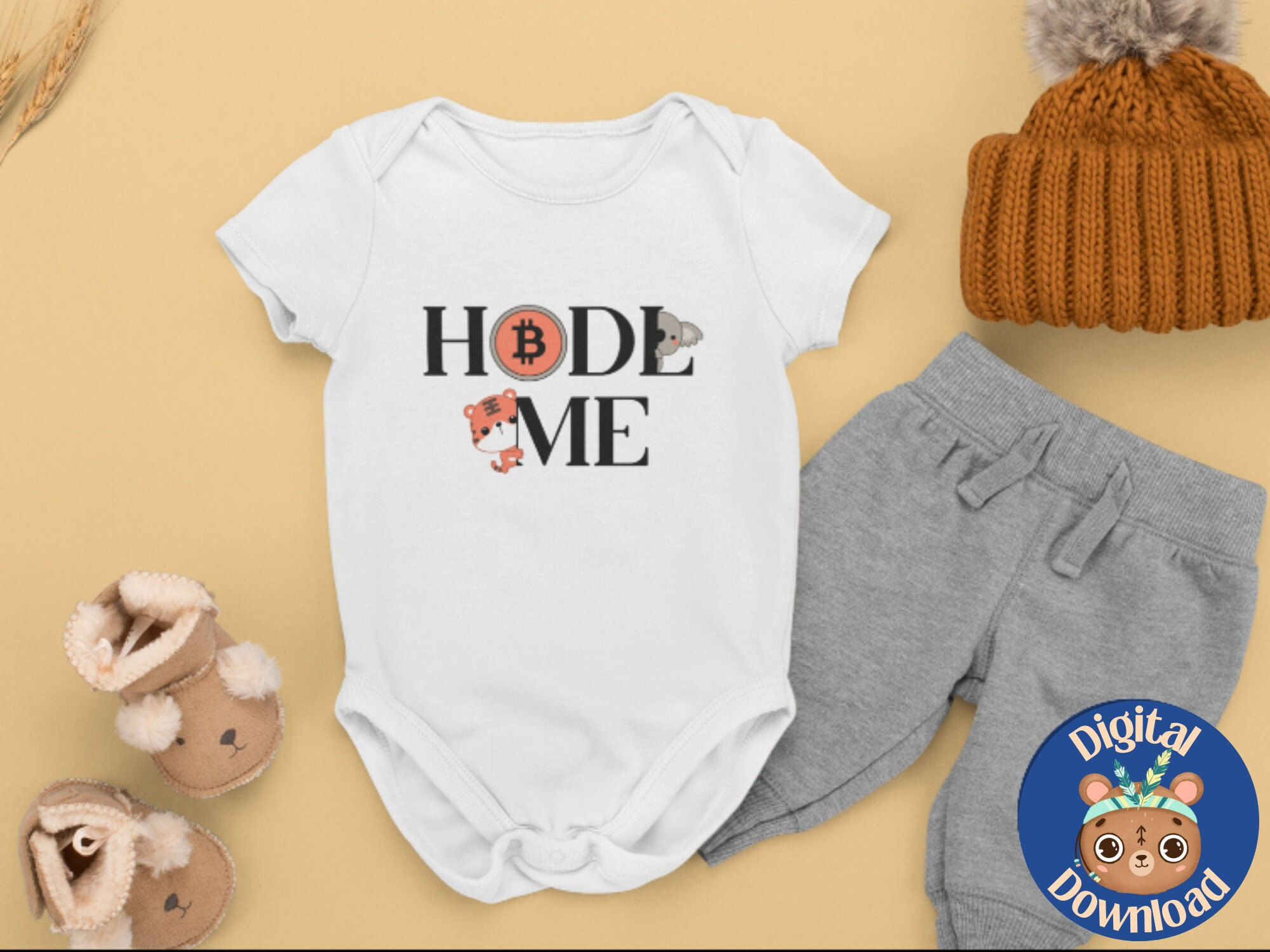 Bitcoin Baby Printable Kids Hodl Me SVG PNG , Bitcoin HODL Sublimation ...