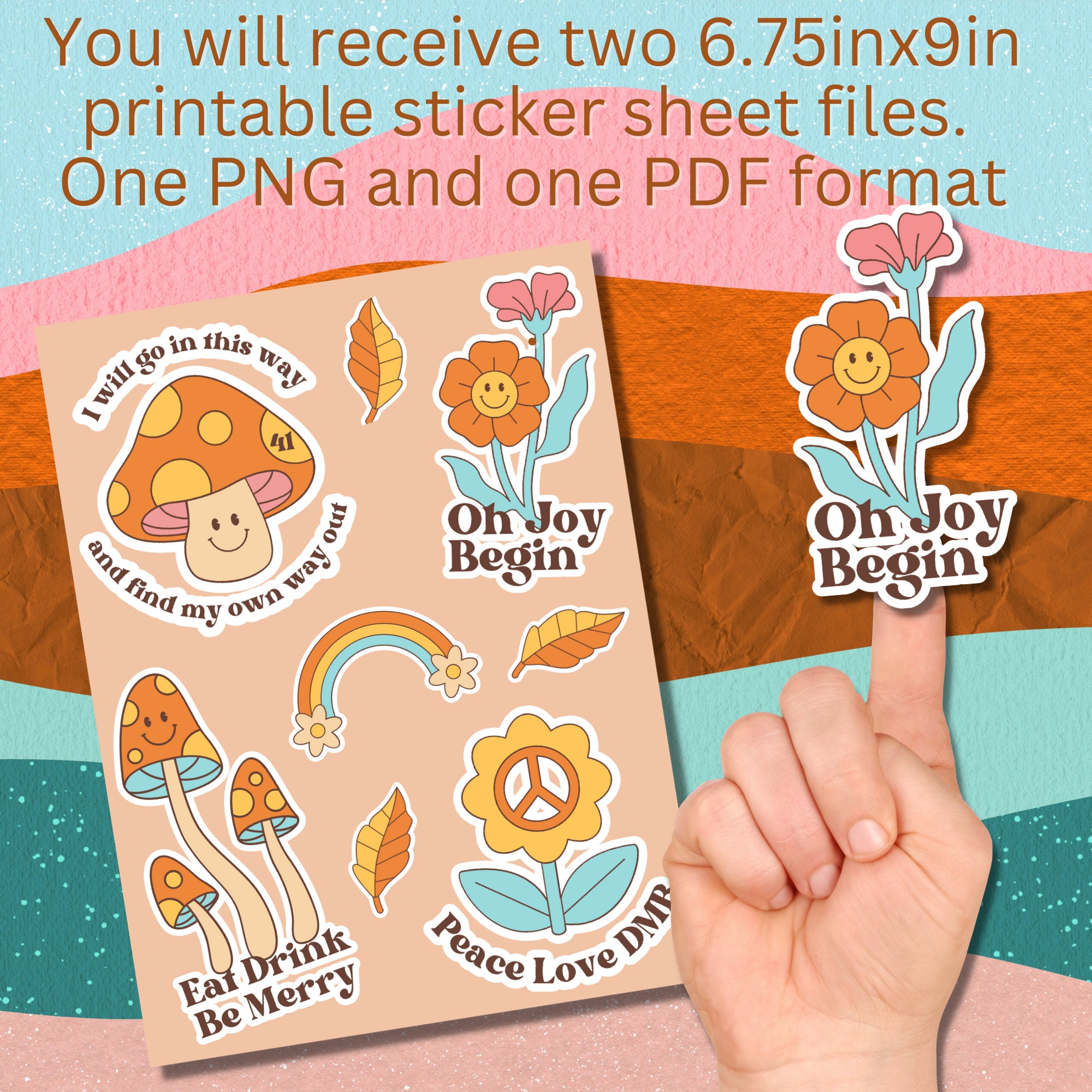 Dave Matthews Printable Sticker Pack Oh Joy Begin Sticker Sheet Digital ...