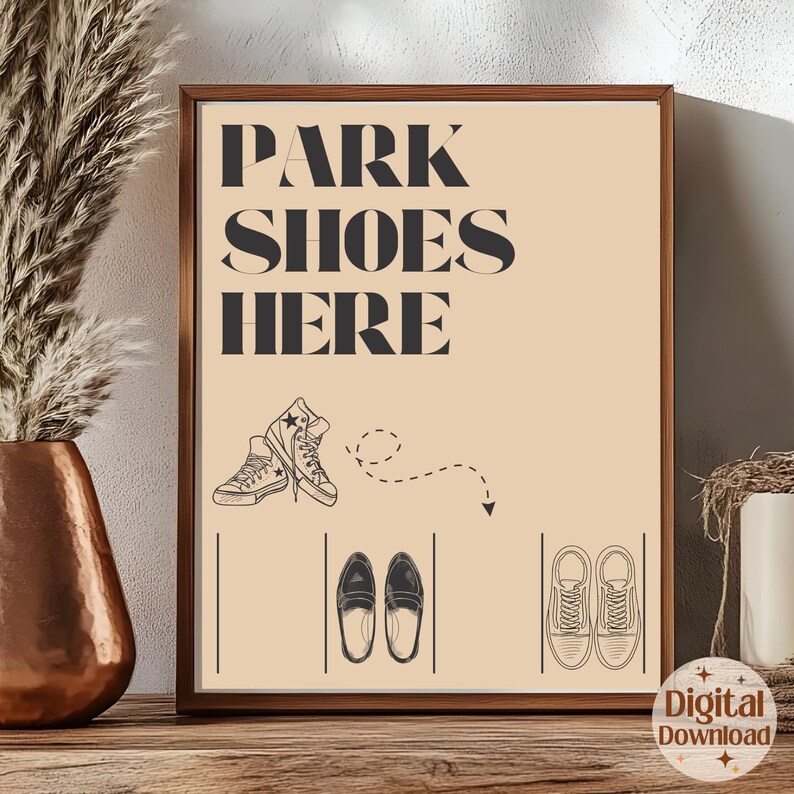 Printable Please Remove Shoes Sign , Digital Download Park Your Shoes ...