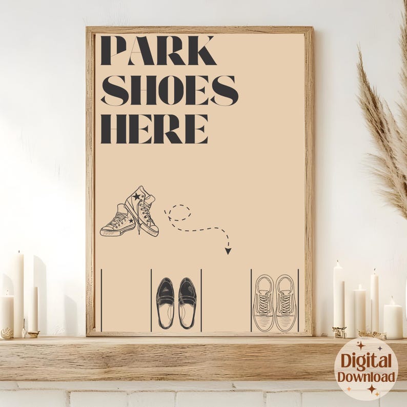Printable Please Remove Shoes Sign , Digital Download Park Your Shoes ...