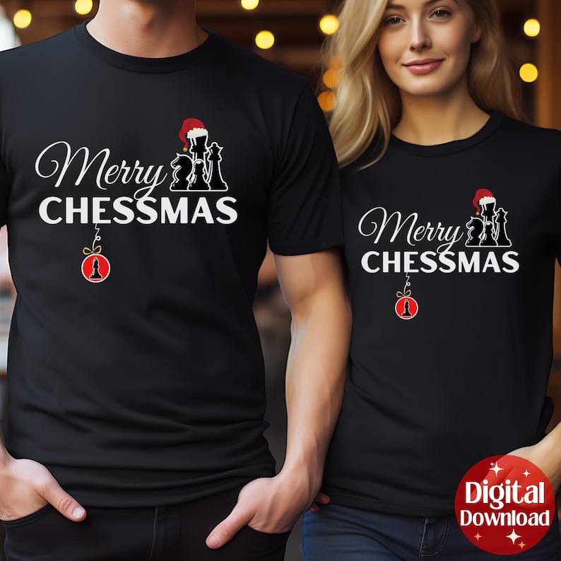 Chess Christmas Digital Download , Fun Merry Chessmass Instant Download ...