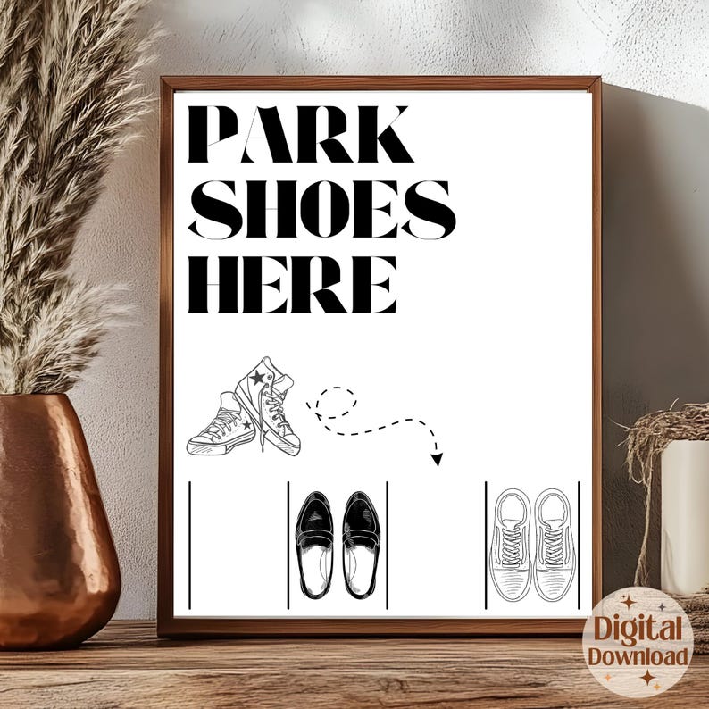 Printable Please Remove Shoes Sign , Digital Download Park Your Shoes ...