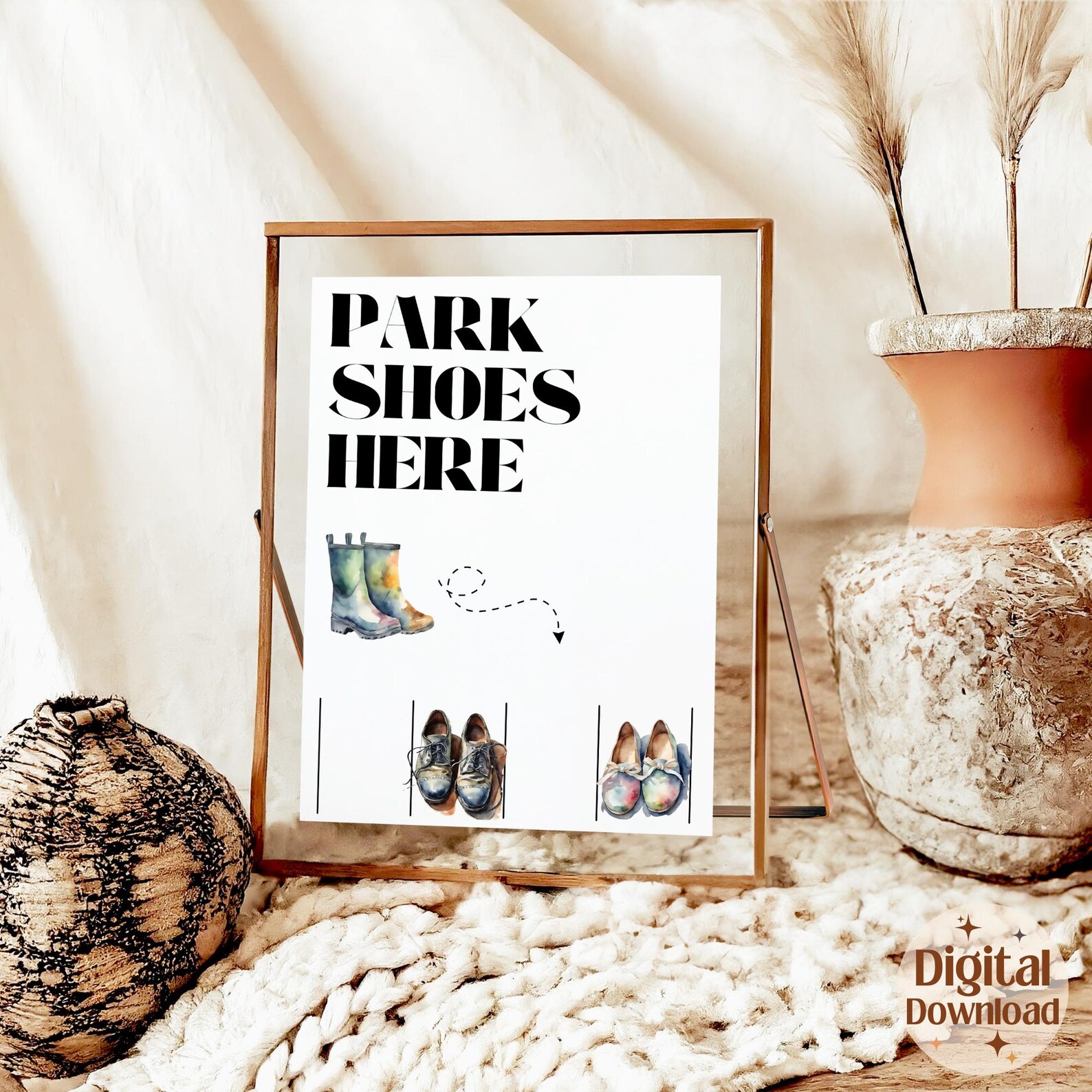 Printable Please Remove Shoes Sign , Digital Download Park Your Shoes ...