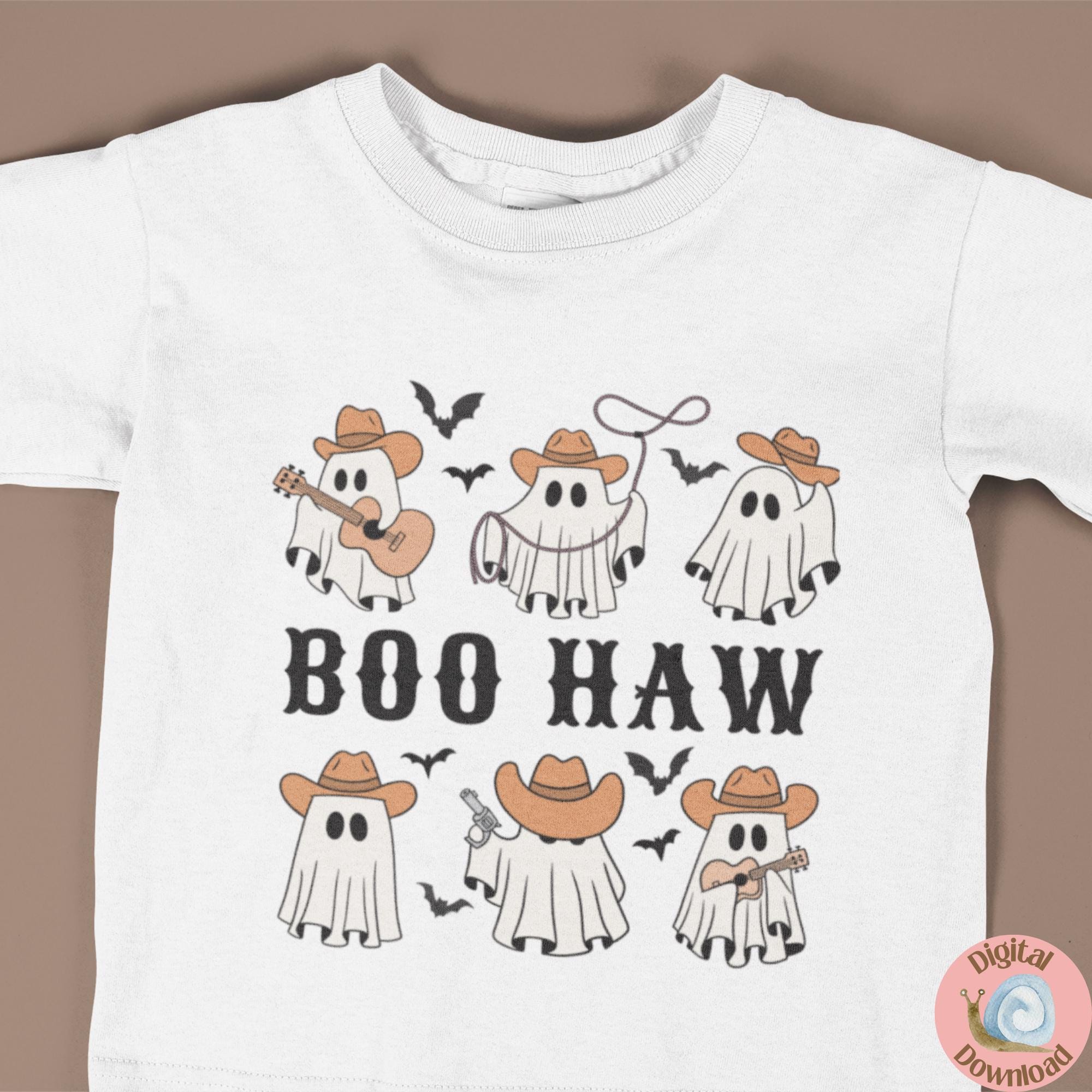 Cute Halloween Cowboy Ghosts SVG PNG , Western Halloween Digital ...