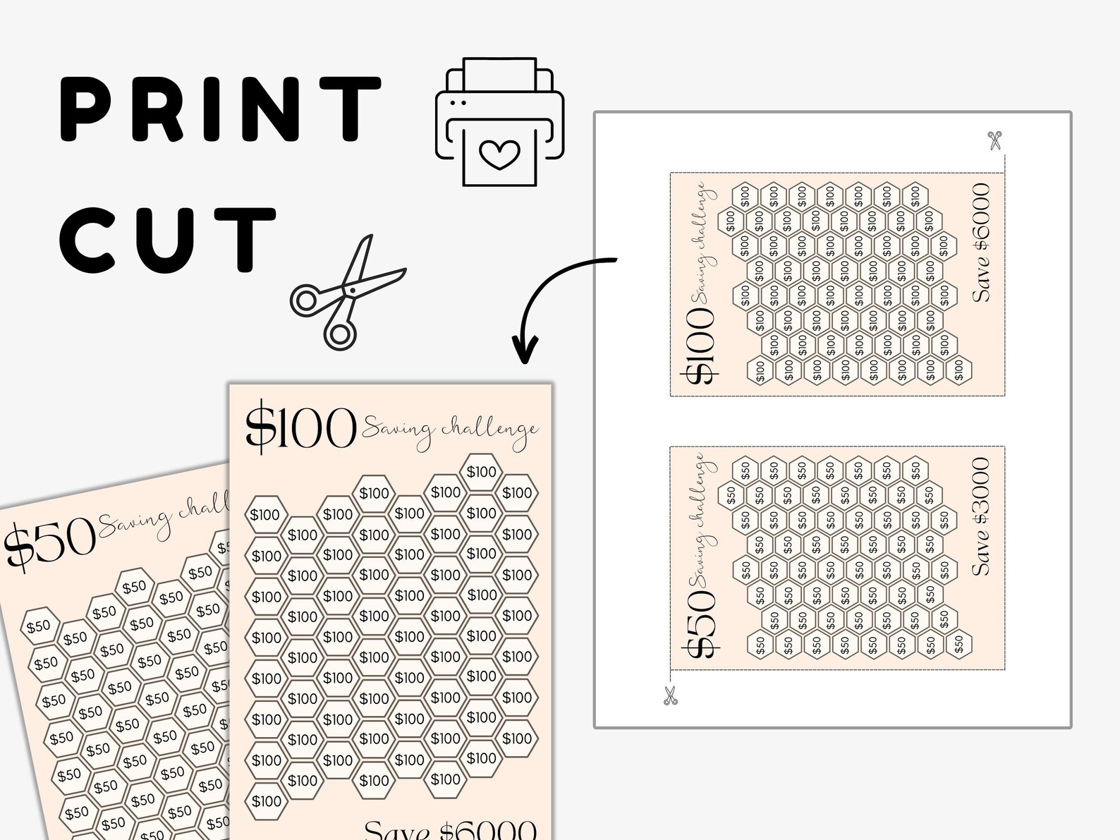 Money Saving Challenge , Savings Tracker Printable , A6 Budget Binder ...