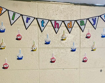 Modern Neutral Birthday Wall Classroom Decor, Birthday Banner, Birthday ...