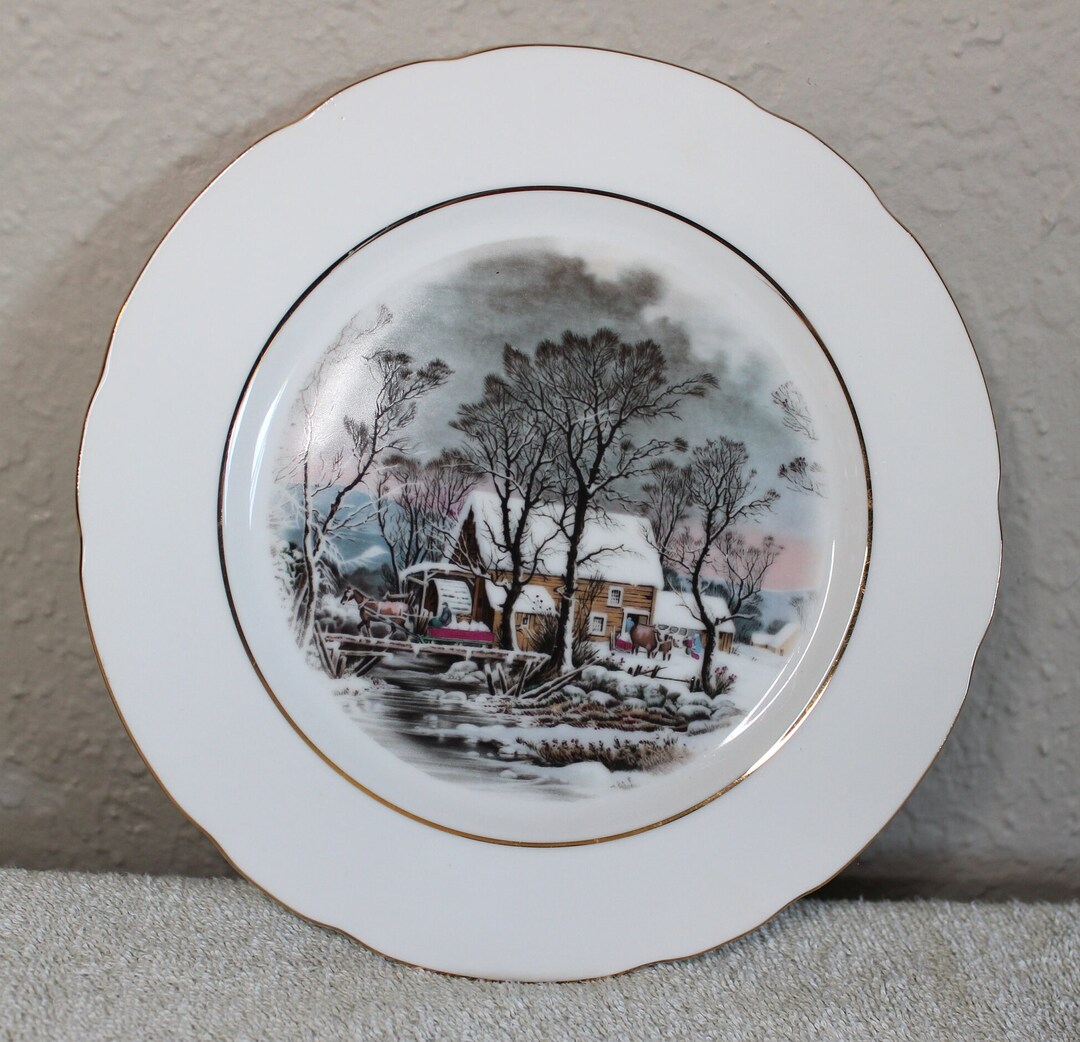 Porcelain Collectors Plate, Old Grist Mill Collection, Avon's 1977 ...
