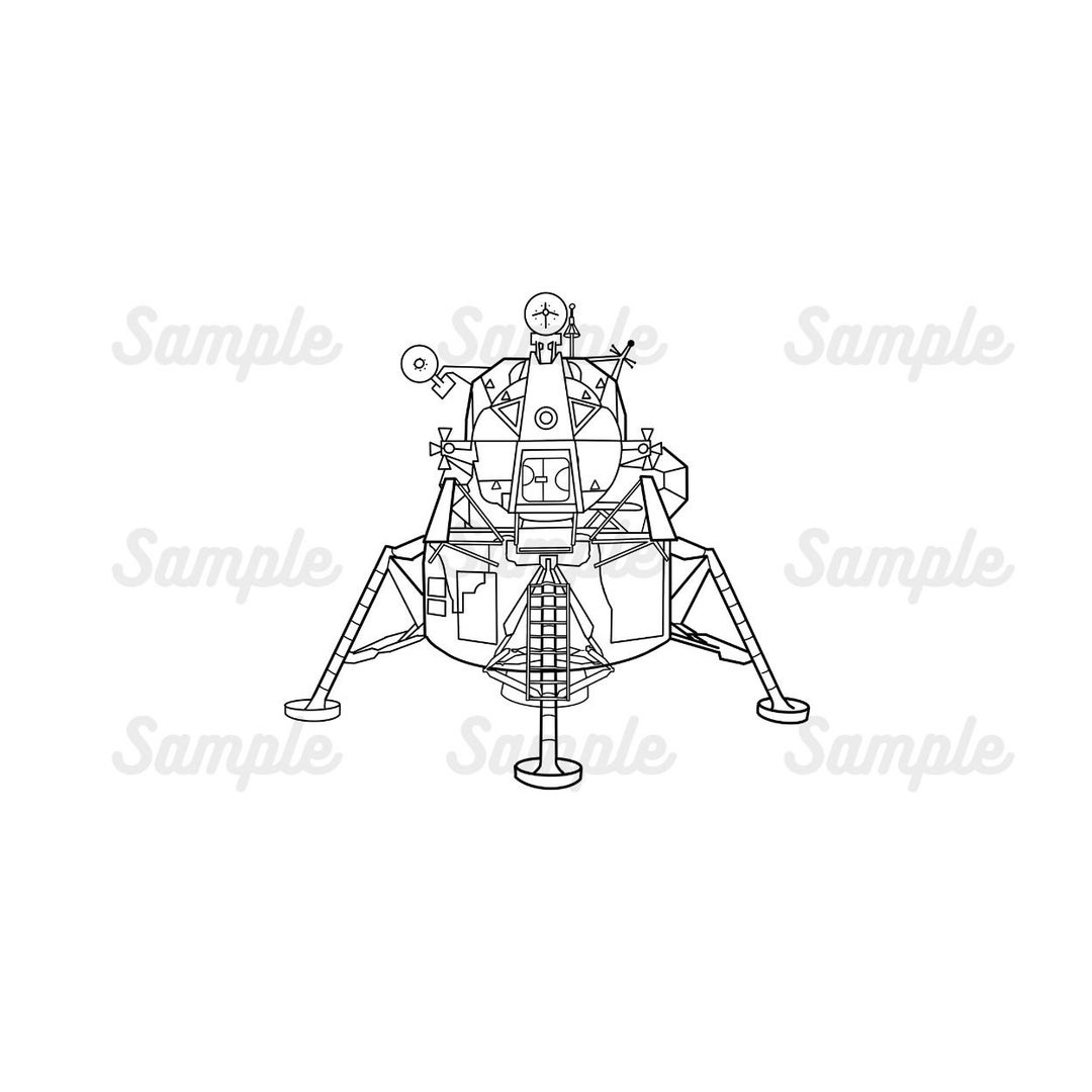 Lunar Module Lander Apollo Spacecraft Digital Files Svg, Png, Eps, Dxf ...